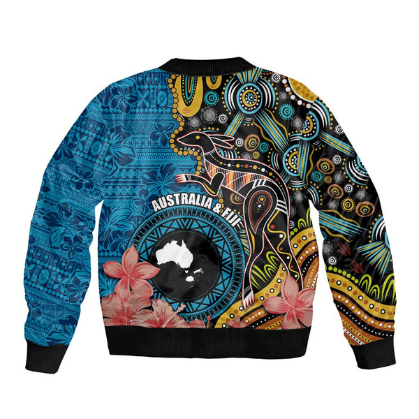 Fiji and Australia Kangaroos Bomber Jacket Indigenous Aboriginal and ...