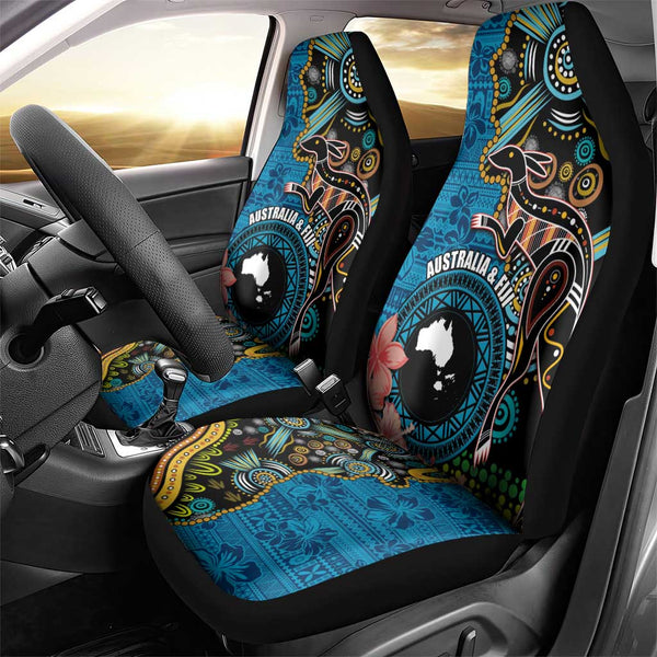 Fiji and Australia Kangaroos Car Seat Cover Indigenous Aboriginal and ...