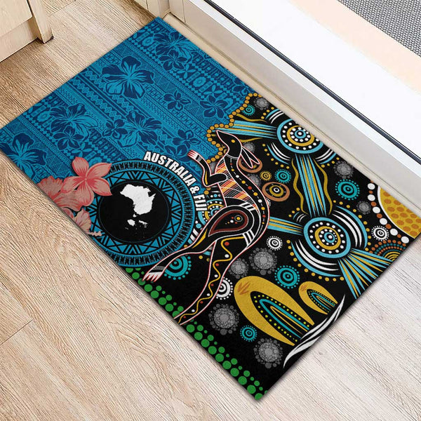 Fiji and Australia Kangaroos Rubber Doormat Indigenous Aboriginal and ...