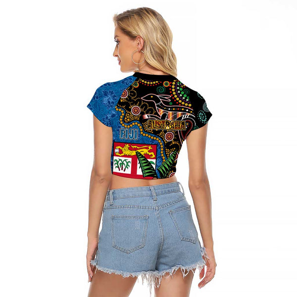 Fijian and Australian Culture Together Raglan Cropped T Shirt ...