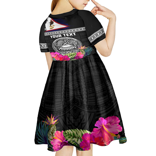 Personalized American Samoa Flag Day Kid Short Sleeve Dress Tanoa and ...