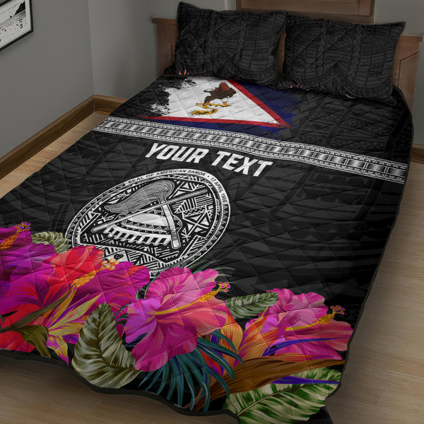 Personalized American Samoa Flag Day Quilt Bed Set Tanoa and Fue mix ...