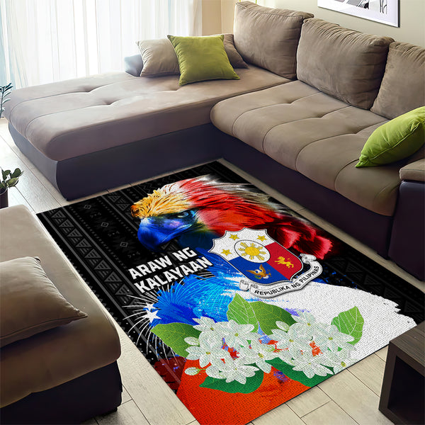 Philippines Independence Day Area Rug Philippines Eagle and Sampaguita ...