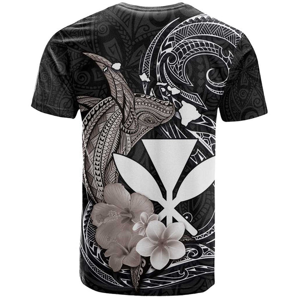 Hawaiian Whale and Kanaka Maoli Symbol T Shirt Hibiscus with Hawaii Map ...