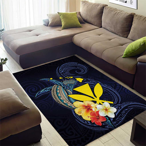 Hawaiian Whale and Kanaka Maoli Symbol Area Rug Hibiscus with Hawaii ...