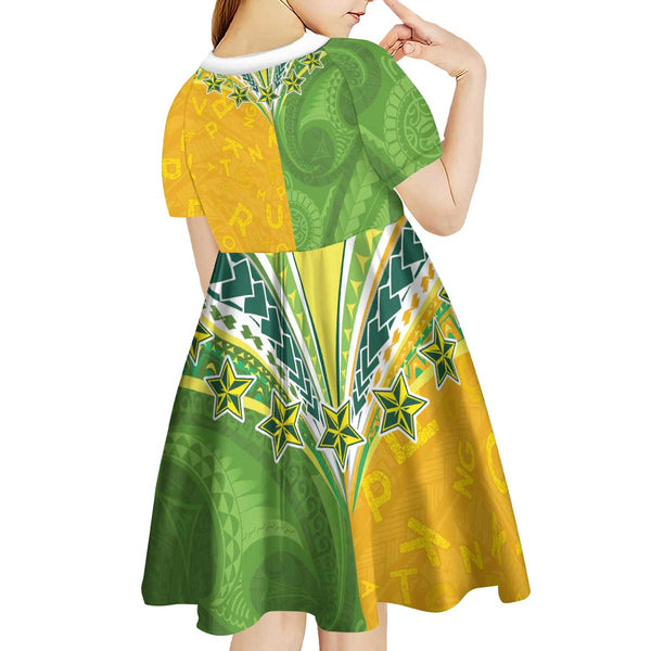 Cook Islands Language Week Kid Short Sleeve Dress Tatau Pattern and ...