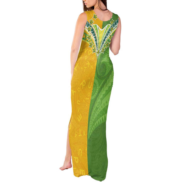 Cook Islands Language Week Tank Maxi Dress Tatau Pattern and Rarotongan ...
