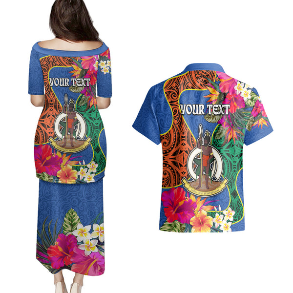 Personalised Tafea Day Couples Matching Puletasi Dress and Hawaiian ...