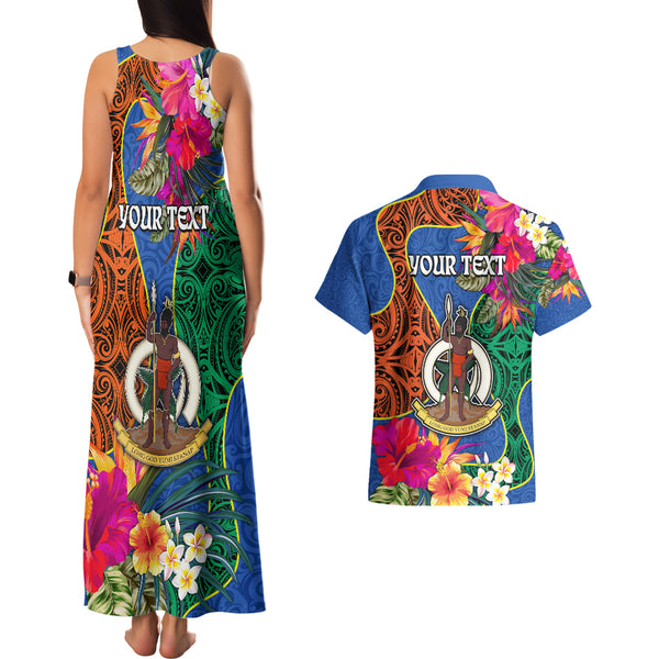 Personalised Tafea Day Couples Matching Tank Maxi Dress and Hawaiian ...