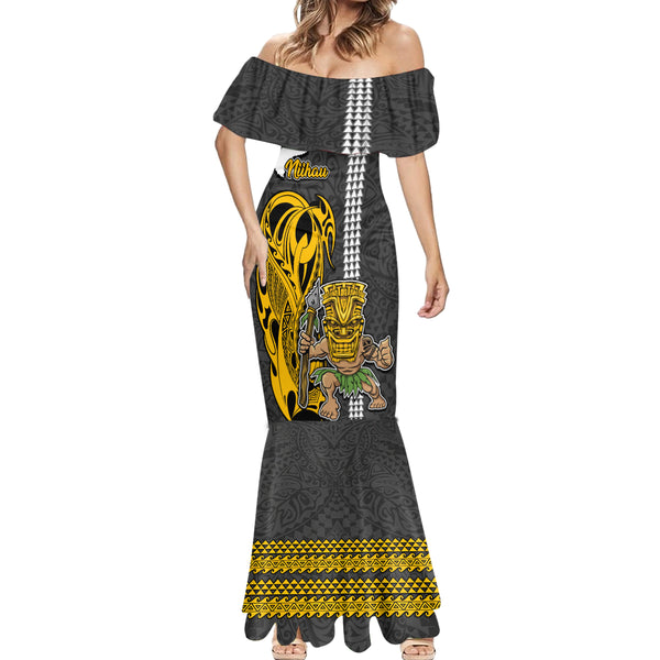 Hawaii Niihau Island Mermaid Dress Hawaiian Warrior and Kakau Symbols ...