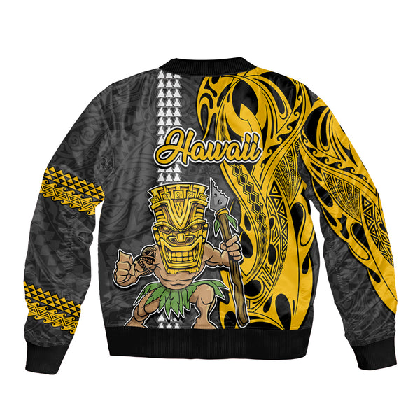 Hawaii Oahu Island Bomber Jacket Hawaiian Warrior and Kakau Symbols ...