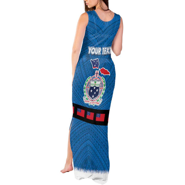 Samoa Merry Christmas Tank Maxi Dress Santa Suit Style With Tatau ...