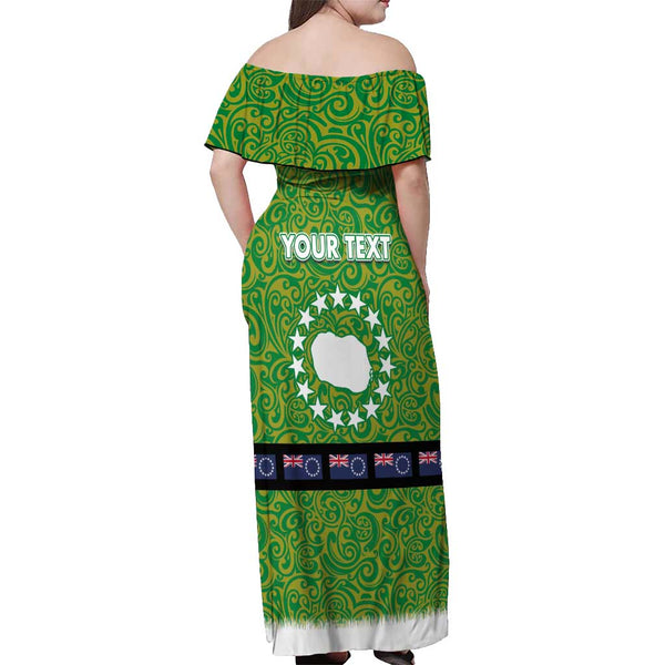 Cook Islands Merry Christmas Off Shoulder Maxi Dress Santa Suit Style ...