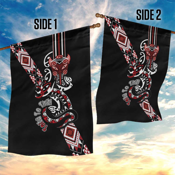 Aotearoa Toitu Te Tiriti-Honour the Treaty Garden Flag Maori Taniwha ...