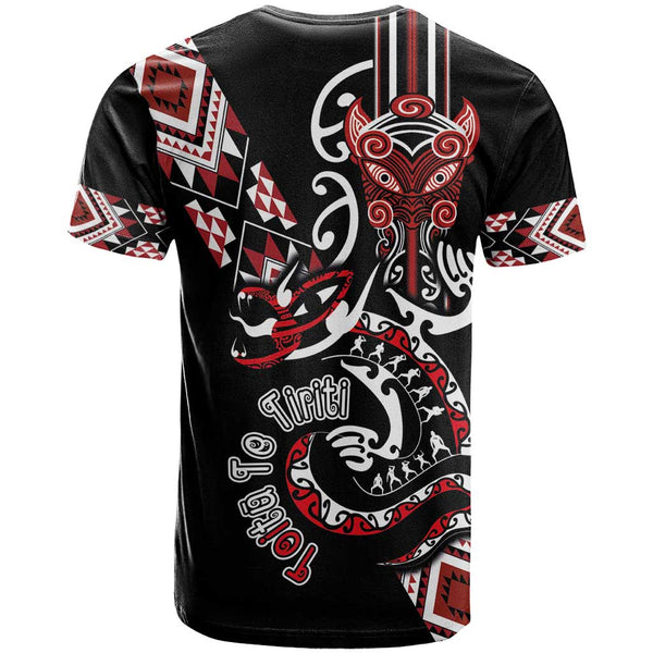 Aotearoa Toitu Te Tiriti-Honour the Treaty T Shirt Maori Taniwha Haka ...