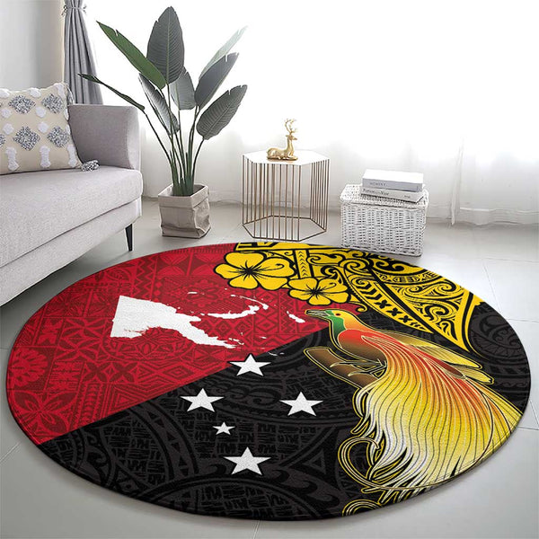 Papua New Guinea Independence Day Round Carpet Bird-of-Paradise with ...