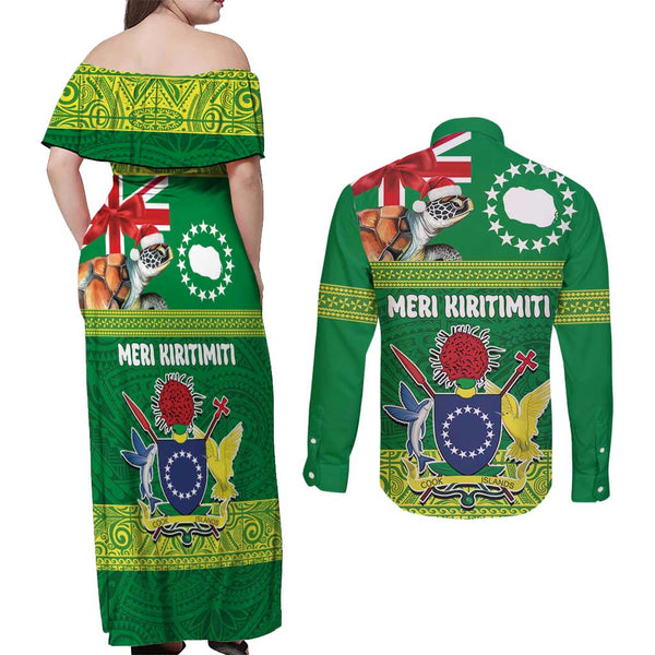 Cook Islands Meri Kiritimiti Couples Matching Off Shoulder Maxi Dress ...