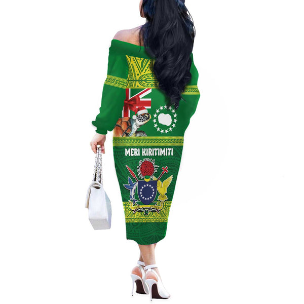 Cook Islands Meri Kiritimiti Off The Shoulder Long Sleeve Dress ...