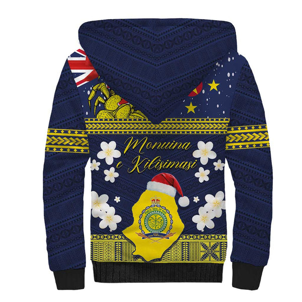 Niue Monuina e Kilisimasi Sherpa Hoodie Christmas Uga - Niue Map and ...
