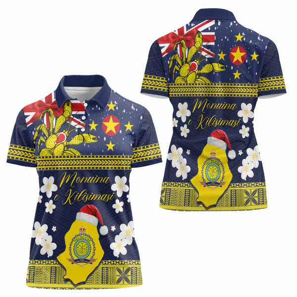 Niue Monuina e Kilisimasi Women Polo Shirt Christmas Uga - Niue Map and ...