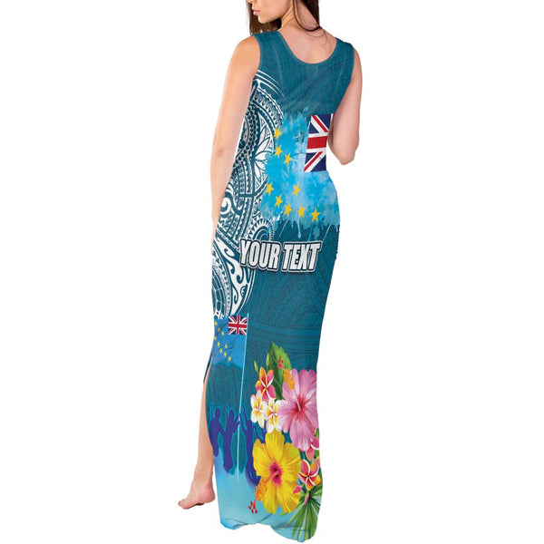 Personalised Tuvalu Independence Day Tank Maxi Dress Tuvaluan Tribal ...