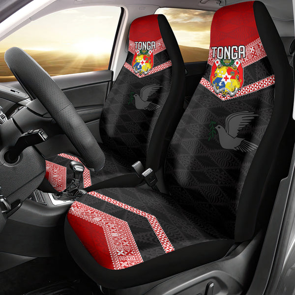 Tonga Car Seat Cover Tonga Coat of Arms with Seamless Tapa Ngatu ...