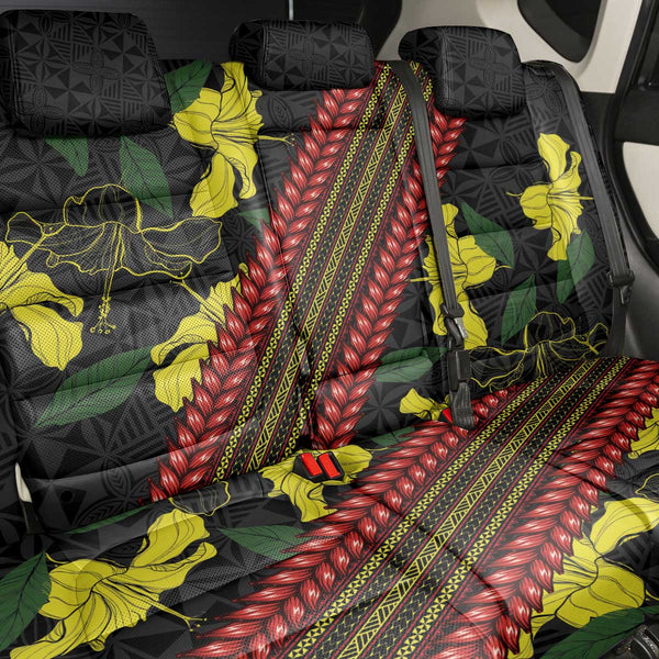 Samoan Culture Back Car Seat Cover Hibiscus and Ula Fala with Tapa ...