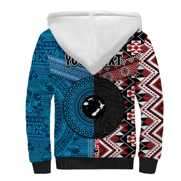 Personalised Aotearoa and Fiji Together Sherpa Hoodie Melanesian ...