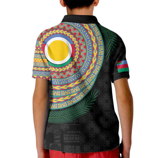 Shefa Tribal Tattoo with Namele Leaves Kid Polo Shirt LT03
