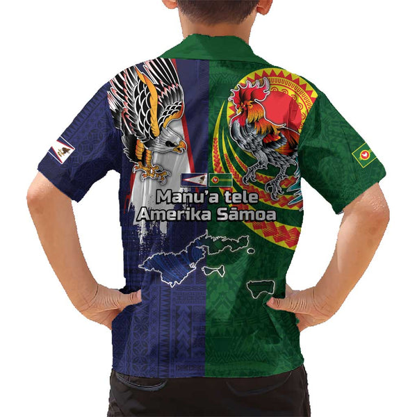Manuʻa Islands and American Samoa Together Kid Hawaiian Shirt Rooster ...
