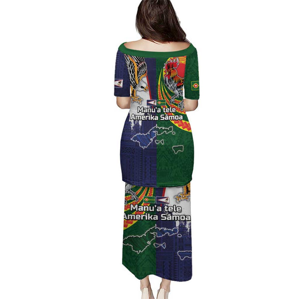 Manuʻa Islands and American Samoa Together Puletasi Rooster and Eagle ...