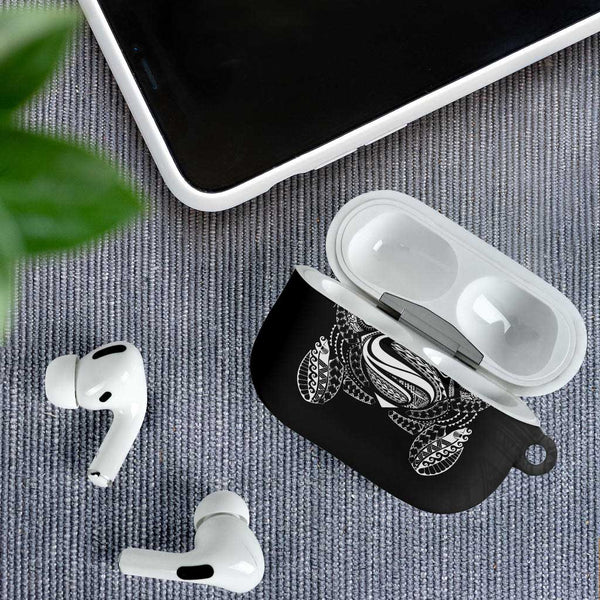 Super Samoan Traditional Tribal Art Tattoos AirPods Case Black Color LT03