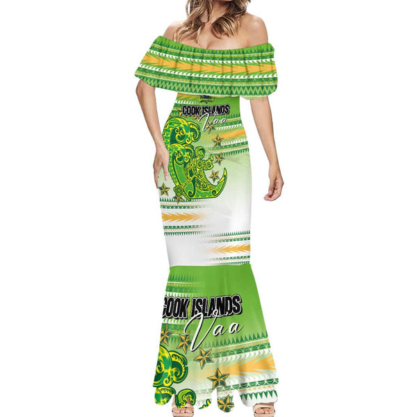 Personalised Cook Islands Va'a Race Mermaid Dress Te Tatau Tattoos ...