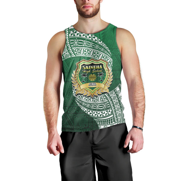 Tonga Saineha High School Men Tank Top Traditional Ngatu and Polynesian ...
