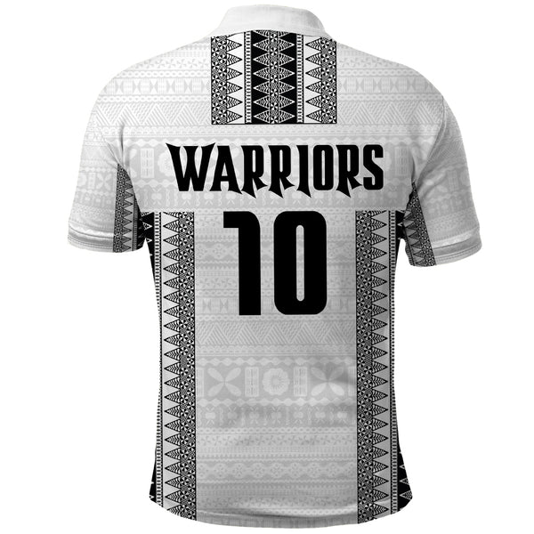 Fiji Rugby Warriors Polo Shirt Masi Tribal Pattern Go Champion 2024 LT03