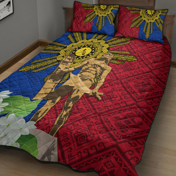 Philippines Lapu Lapu King Jasmine Flowers Quilt Bed Set Filipino Sun ...