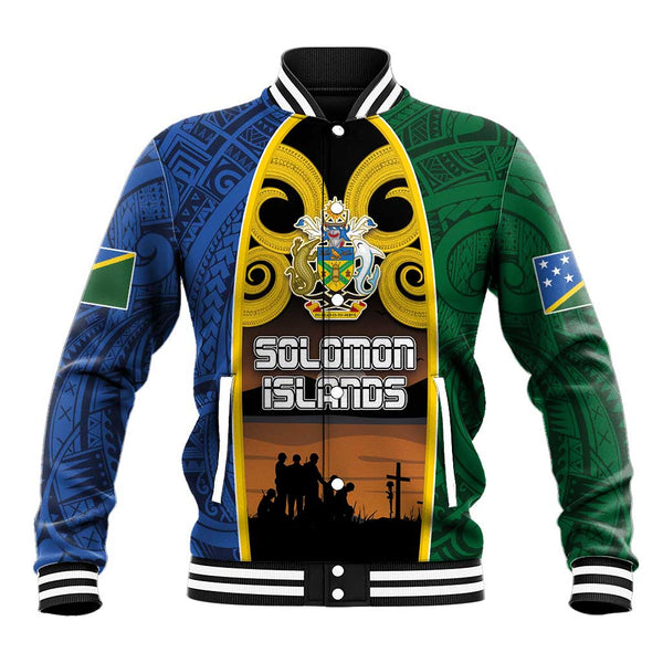 Solomon Islands Remembrance Day Baseball Jacket Lest We Forget and ...