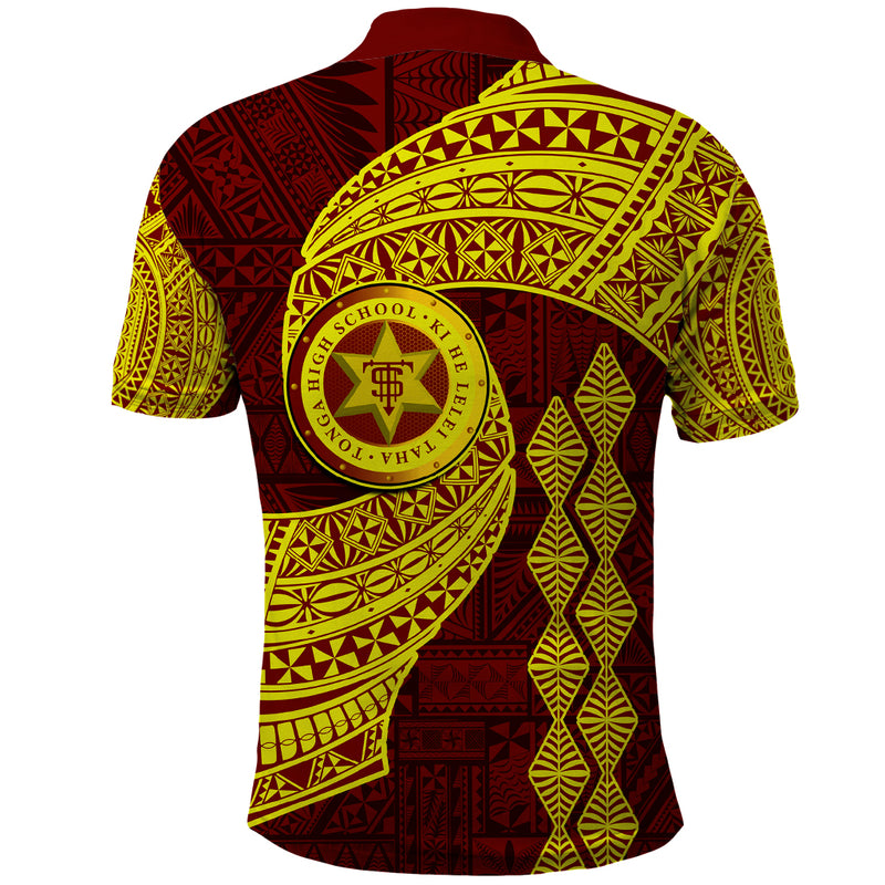 Tonga High School Polo Shirt Traditional Ngatu and Polynesian Pattern LT03