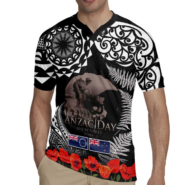 New Zealand and Cook Islands ANZAC Day Rugby Jersey Gallipoli Lest We ...
