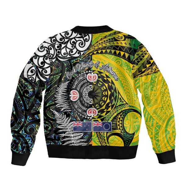 New Zealand and Cook Islands Together Bomber Jacket Tatau Art Tribal ...