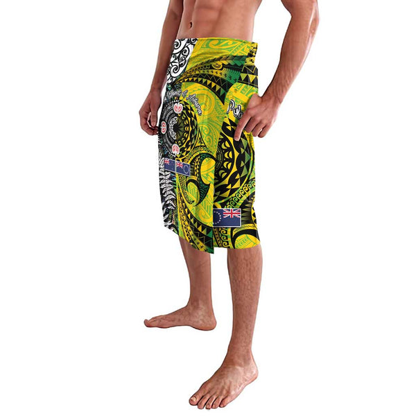 New Zealand and Cook Islands Together Lavalava Tatau Art Tribal Pattern ...