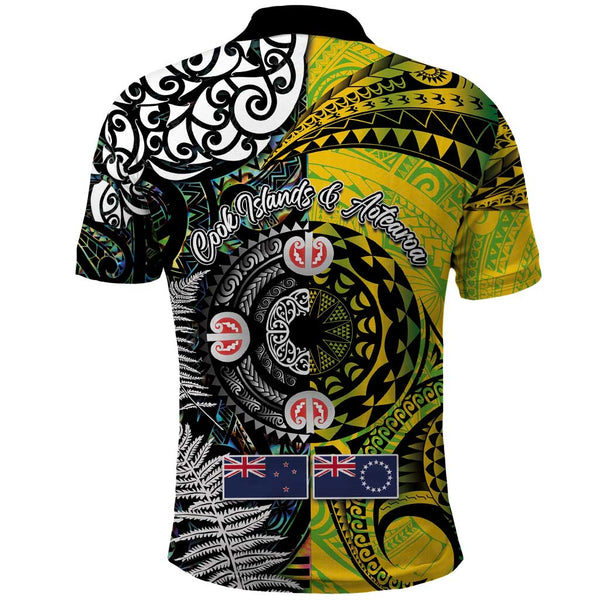 New Zealand and Cook Islands Together Polo Shirt Tatau Art Tribal ...