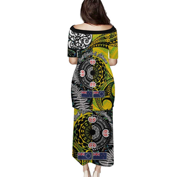 New Zealand and Cook Islands Together Puletasi Tatau Art Tribal Pattern ...