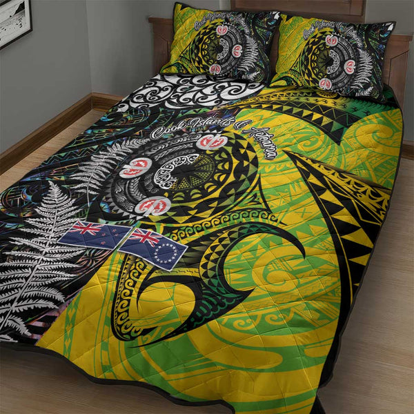 New Zealand and Cook Islands Together Quilt Bed Set Tatau Art Tribal ...