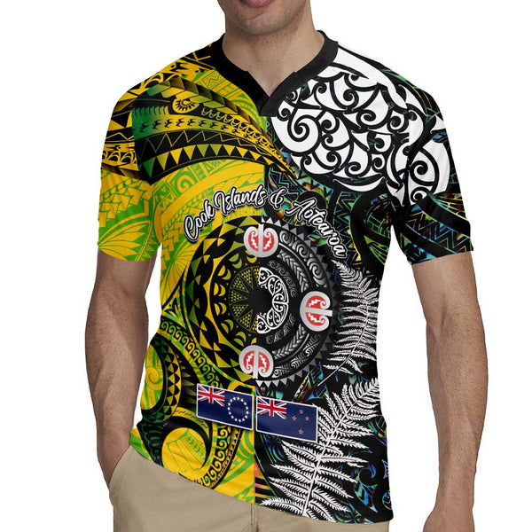 New Zealand and Cook Islands Together Rugby Jersey Tatau Art Tribal ...