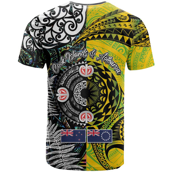 New Zealand and Cook Islands Together T Shirt Tatau Art Tribal Pattern ...