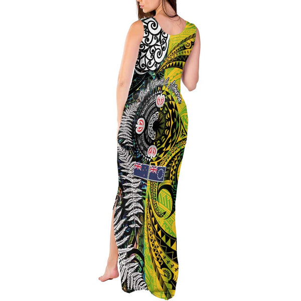 New Zealand and Cook Islands Together Tank Maxi Dress Tatau Art Tribal ...