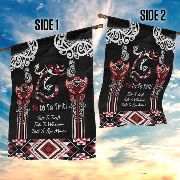 Aotearoa Toitu Te Tiriti-Maori Taniwha Garden Flag Toitu Te Whenua ...