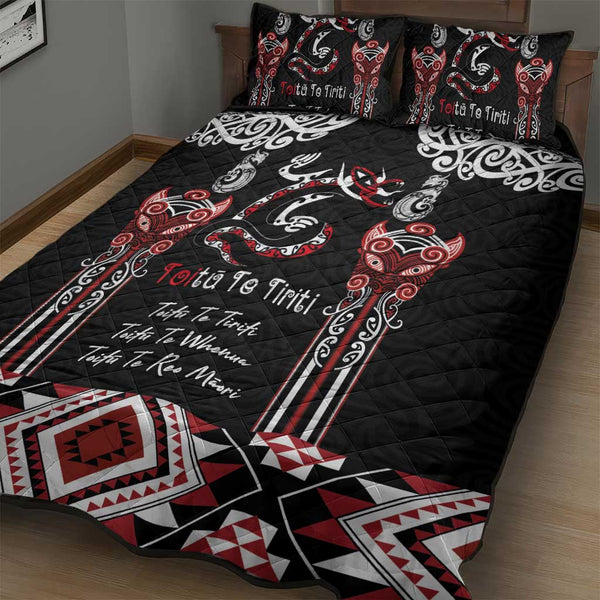 Aotearoa Toitu Te Tiriti-Maori Taniwha Quilt Bed Set Toitu Te Whenua ...