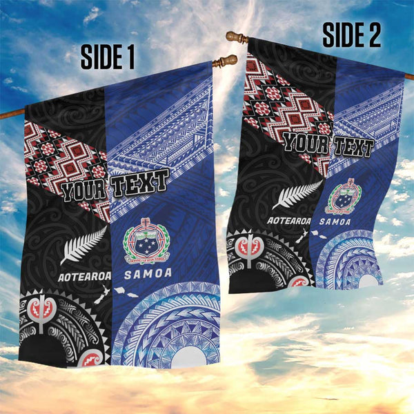 Home / Products / Personalised Aotearoa and Samoa Together Garden Flag ...